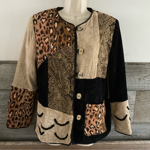 indigo moon | Jackets & Coats | Indigo Moon Tapestry Jacket Animal ...